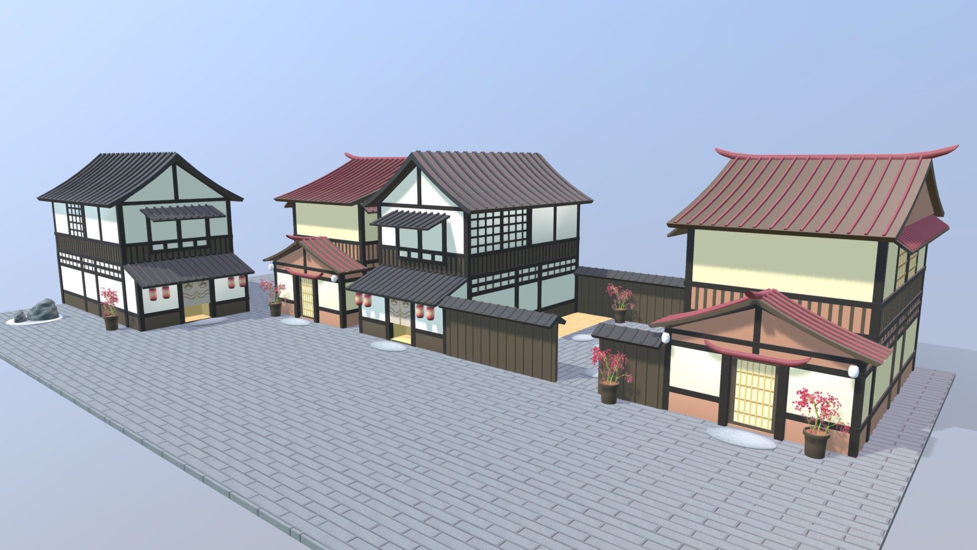 A Small Town - 3D model by jiaenho [720706f] - Sketchfab