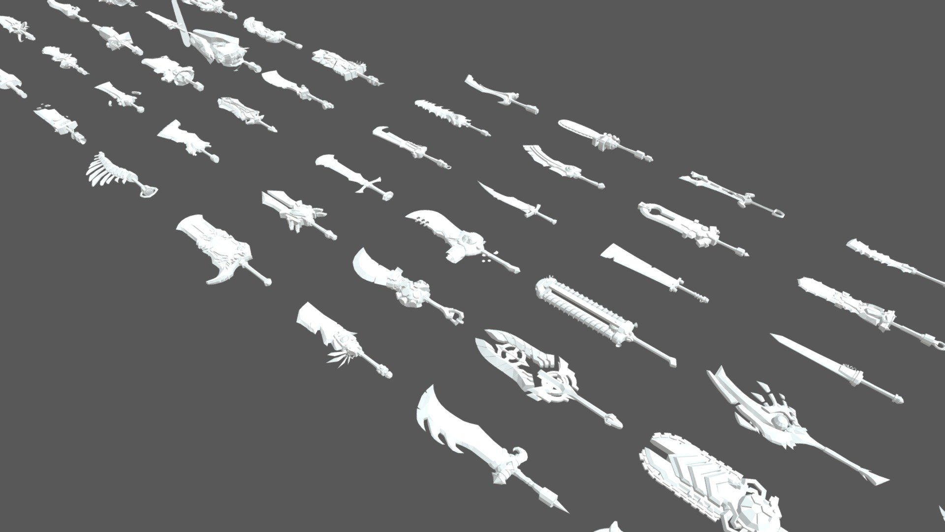 2hand swords collection (Wildstar assets) - Download Free 3D model by ...