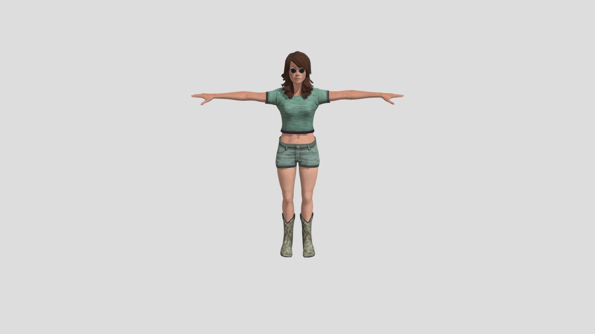 Fully rigged girl character - Download Free 3D model by Bad boy for ...