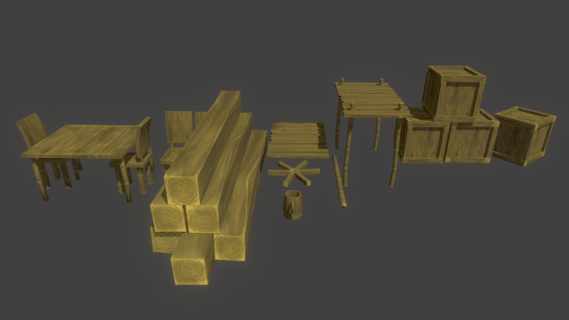Handpainted Wooden Props - Download Free 3D model by Sanket Pushkar ...