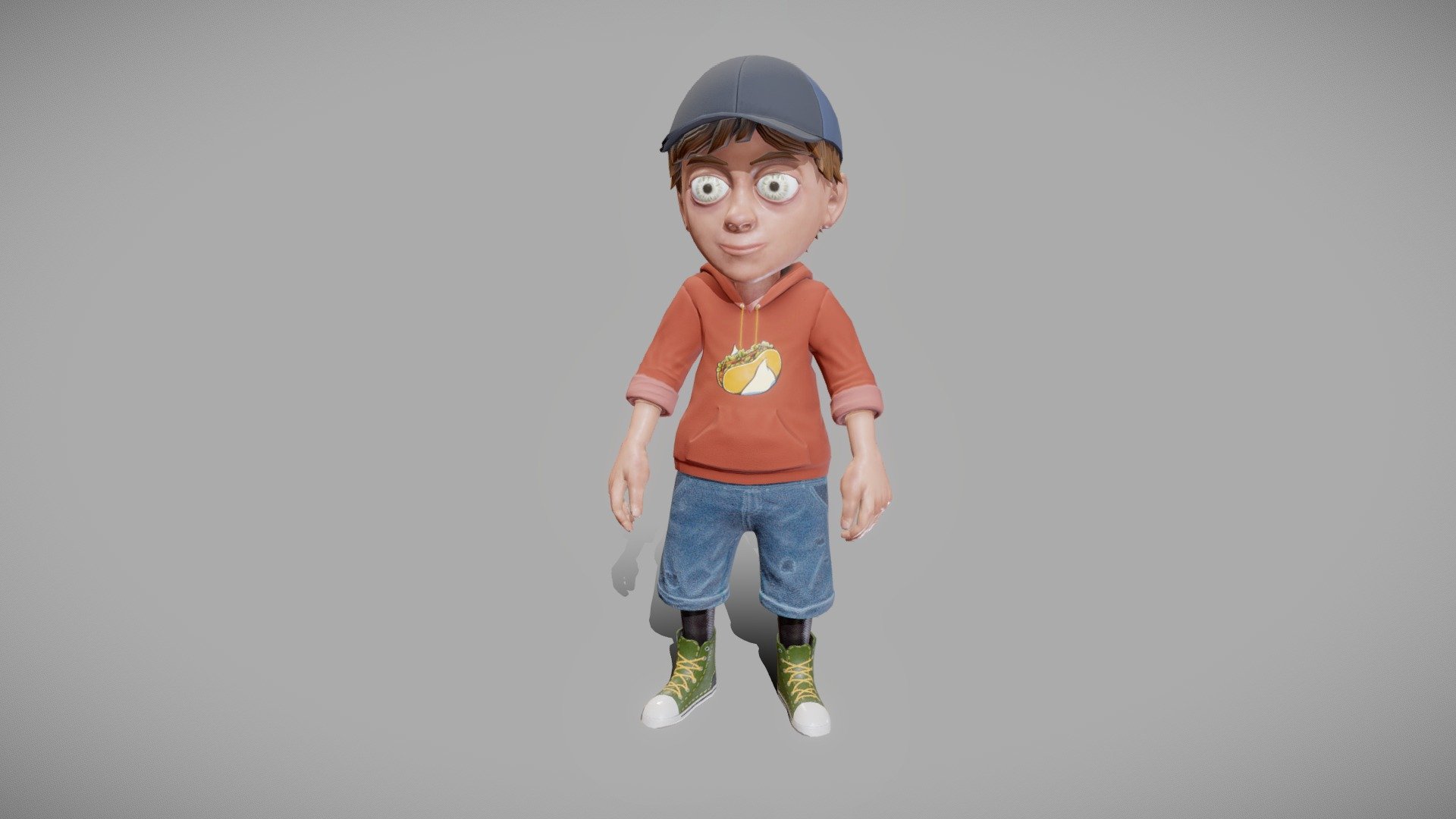 Hot-Dog Kid - Stylized 3D Character - 3D model by wojciechmiedziocha ...
