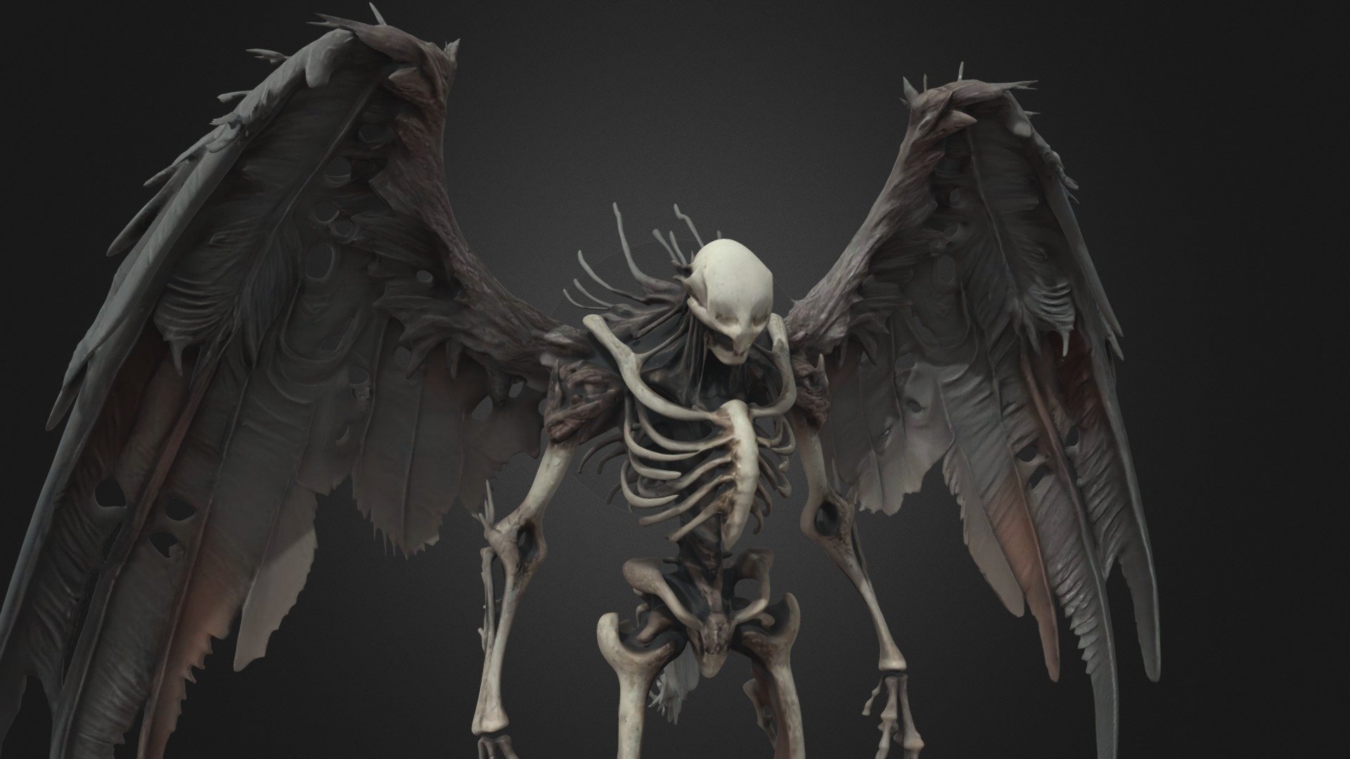 Terrifying Faceless Grim Reaper Hollow Wings - Download Free 3D model ...