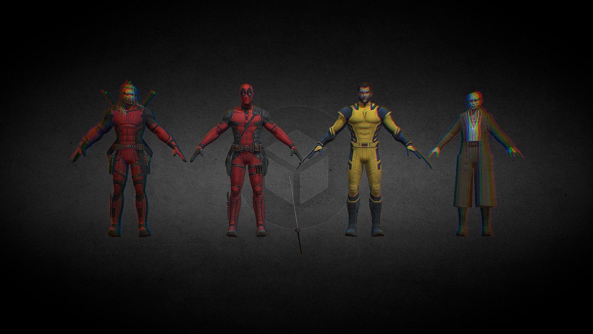 Deadpool And Wolverine | 3D Models - Download Free 3D model by K ...