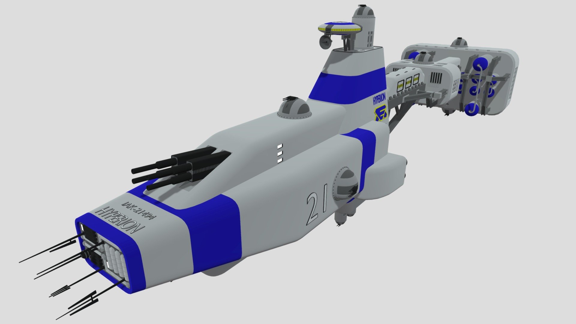 Hyperion Class Heavy Cruiser - Fan Art - 3D model by DFL81 [72156e3 ...