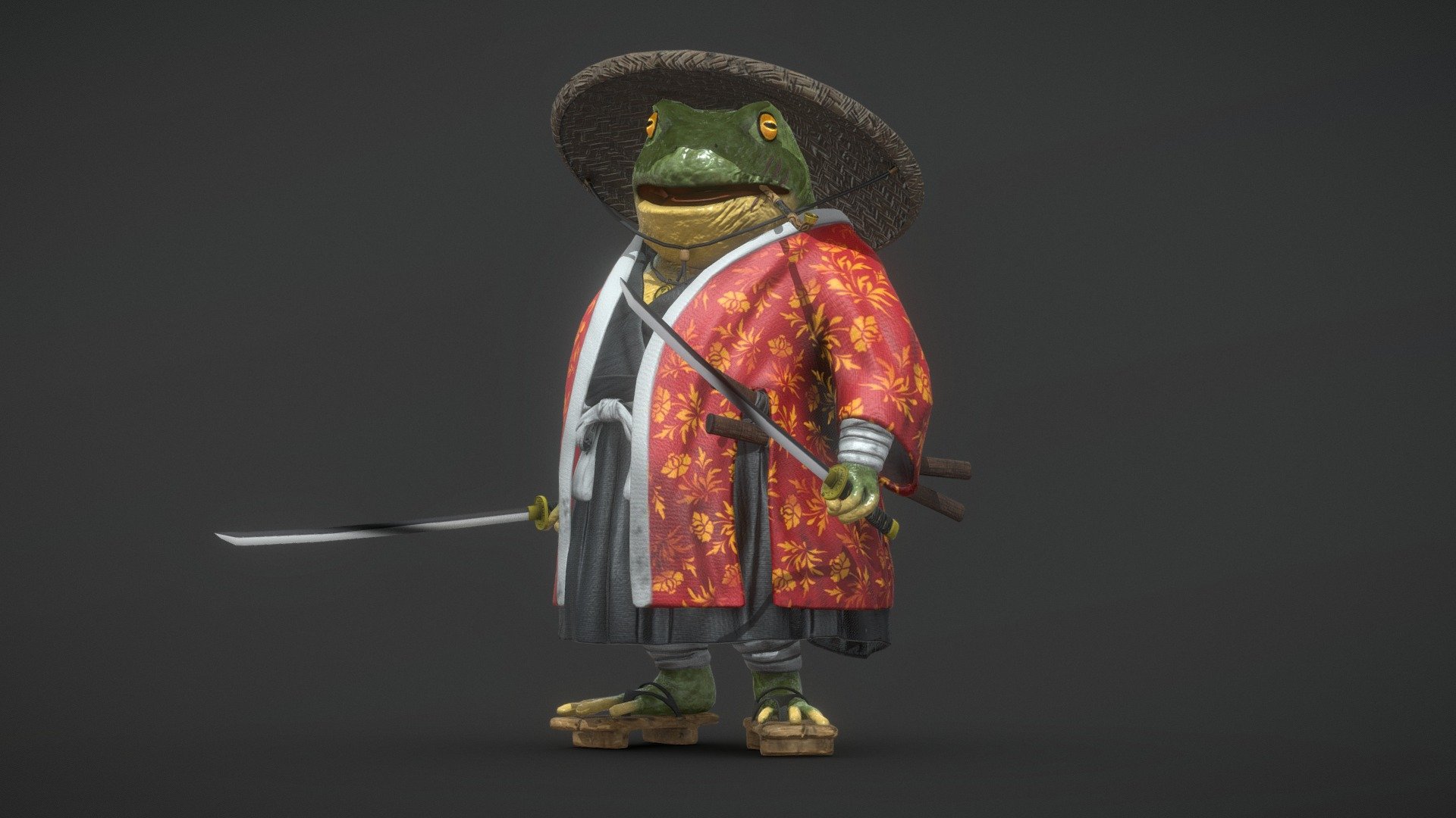Samurai frog - 3D model by Todor Malakchiev (@todormalakchiev) [7215a1d ...