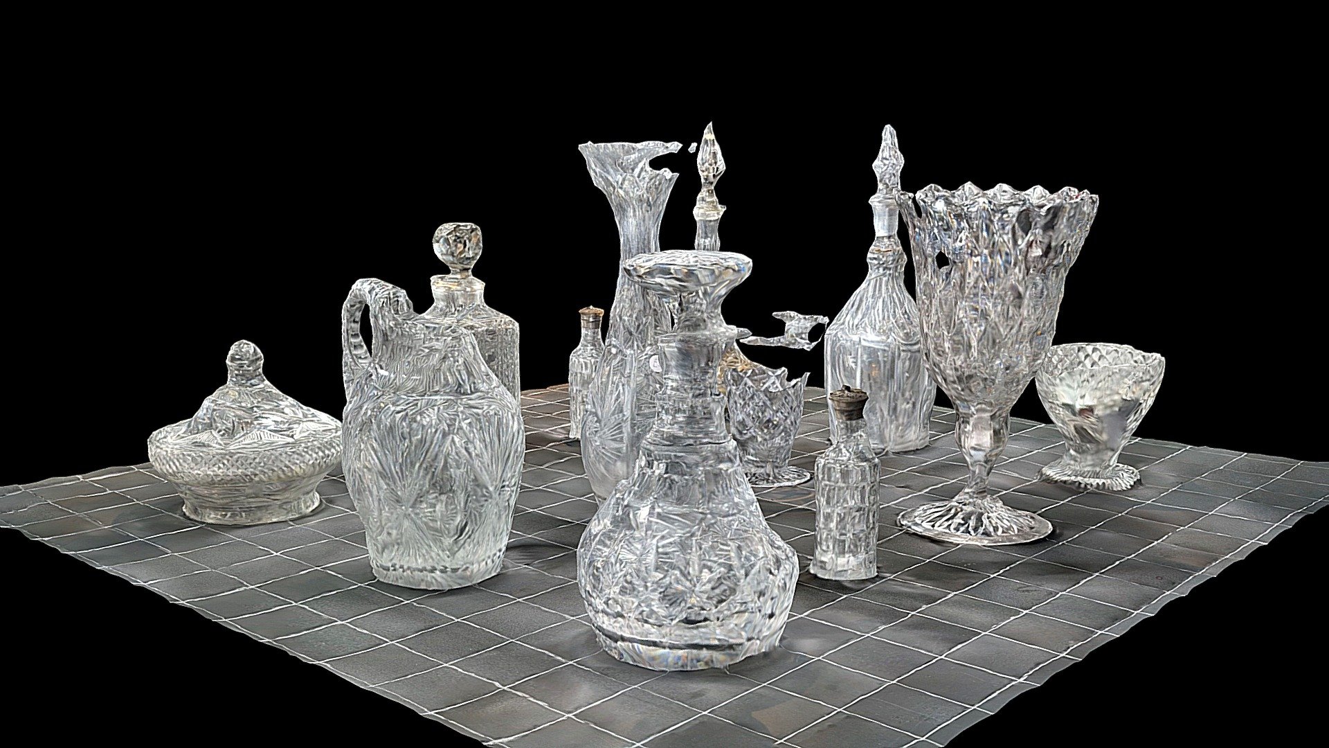 3d scan of 16 glass objects - 3D model by Florian Stephens ...