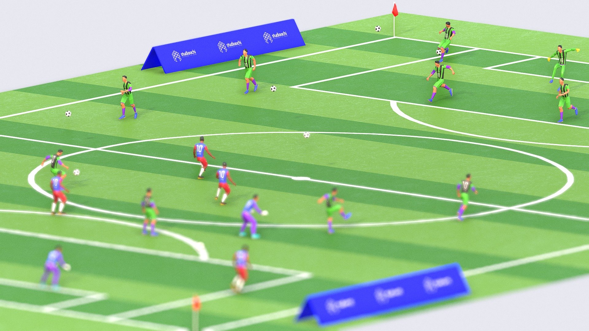 Football Soccer Men - Low Poly People - Buy Royalty Free 3D model by ...