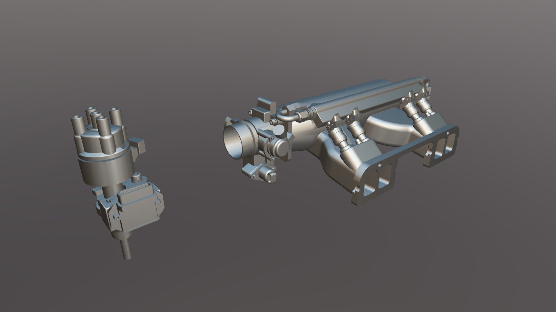 Custom Opel CIH EFI w/ Intake Distributor & More - 3D model by ...