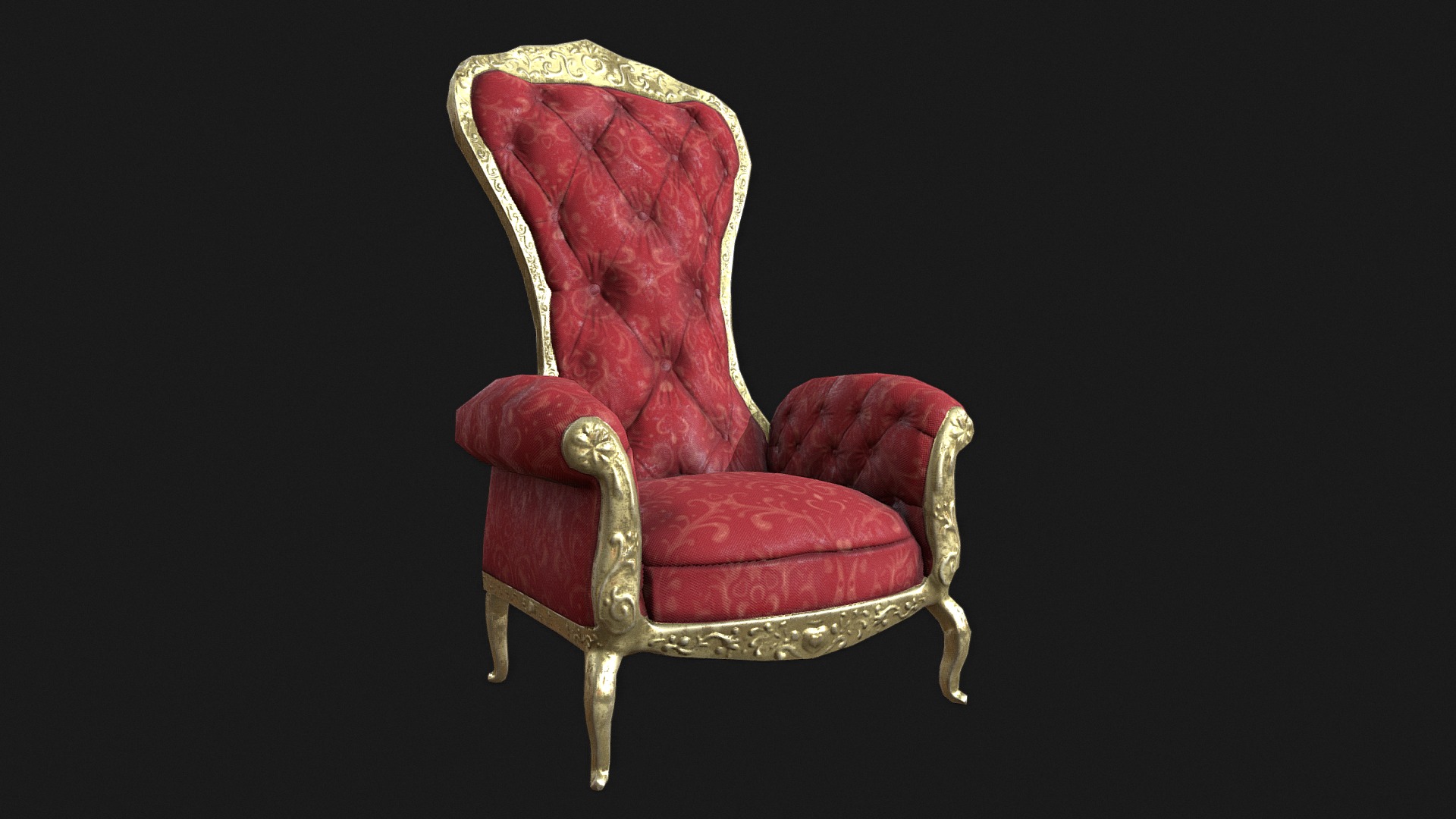 PBR Baroque Chair - 3D model by 13luj [7229fec] - Sketchfab