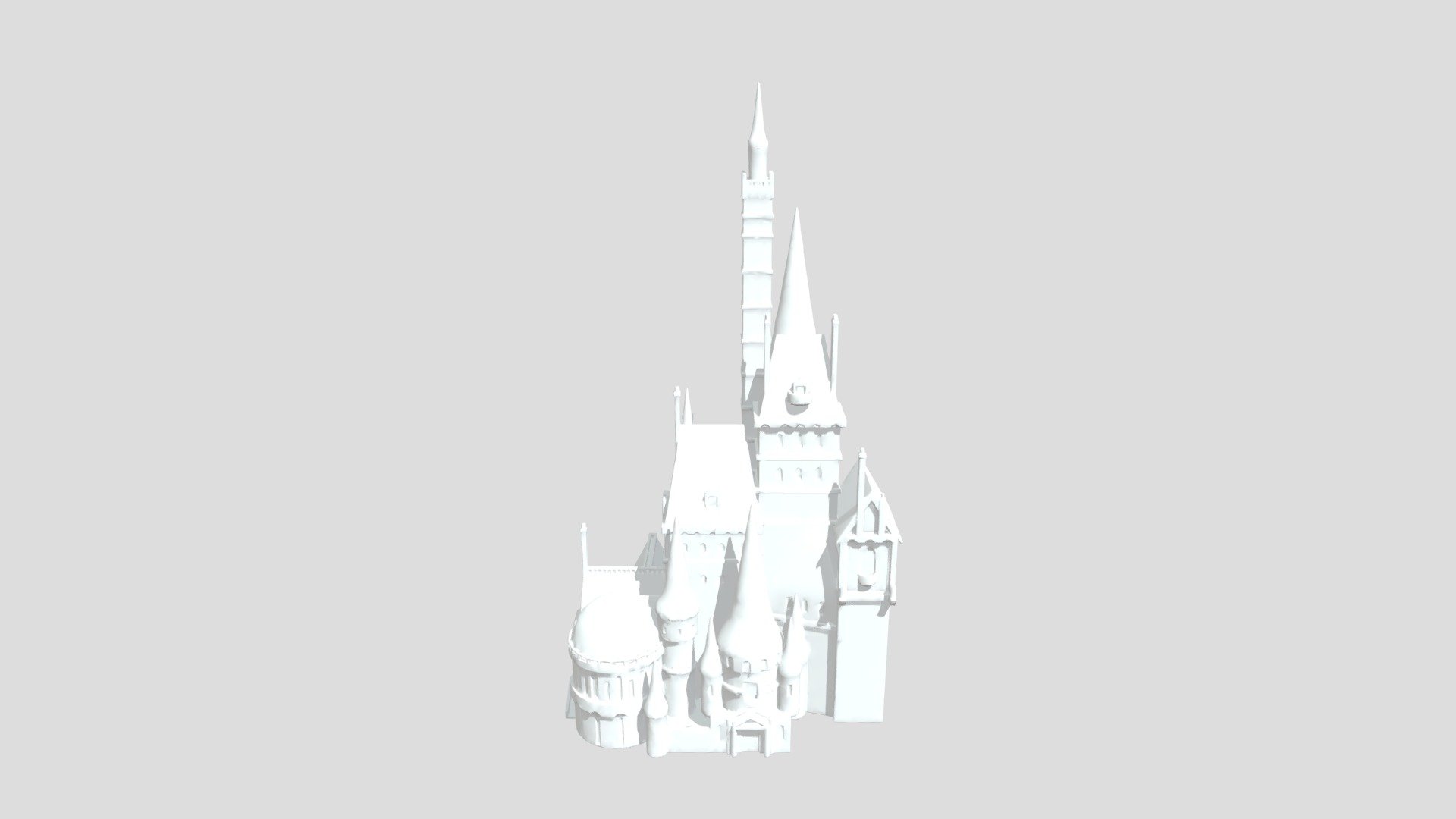 Beauty_and_the_ Beast_ Castle_-draft01 - 3D model by ...