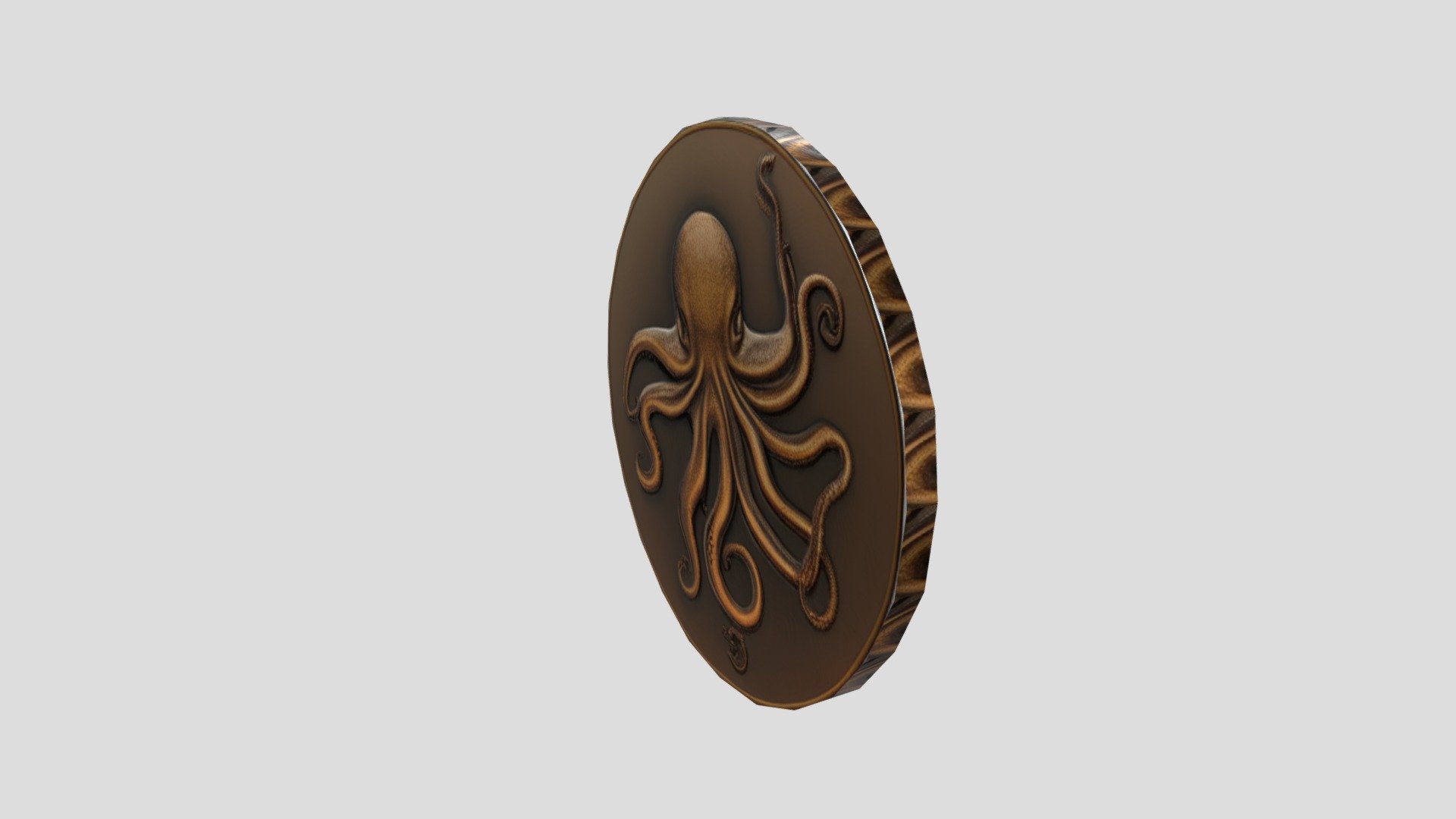 Octopus coin - 3D model by pulterao [72312d0] - Sketchfab