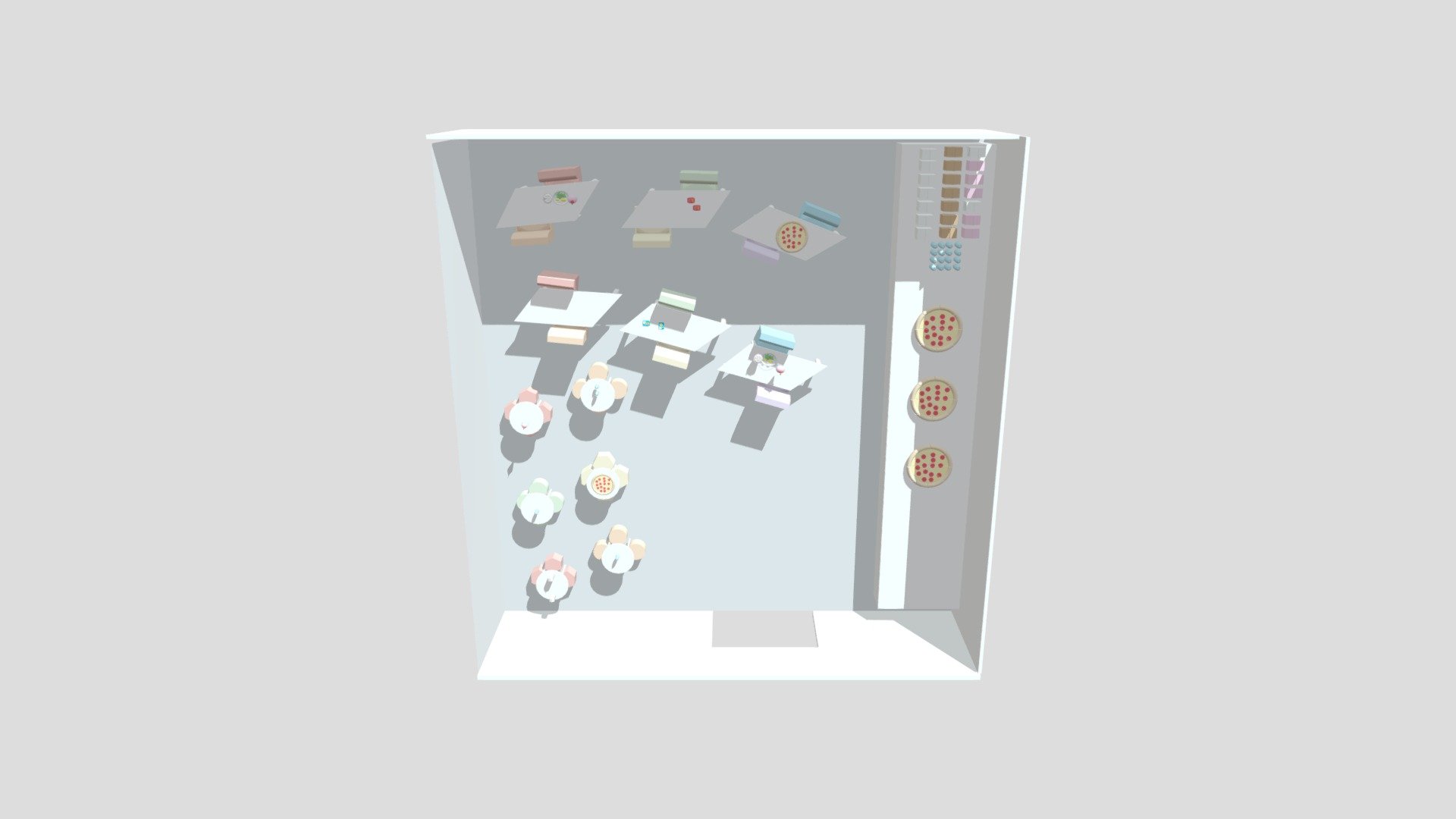 Our school cafeteria - 3D model by ebraun [723480a] - Sketchfab