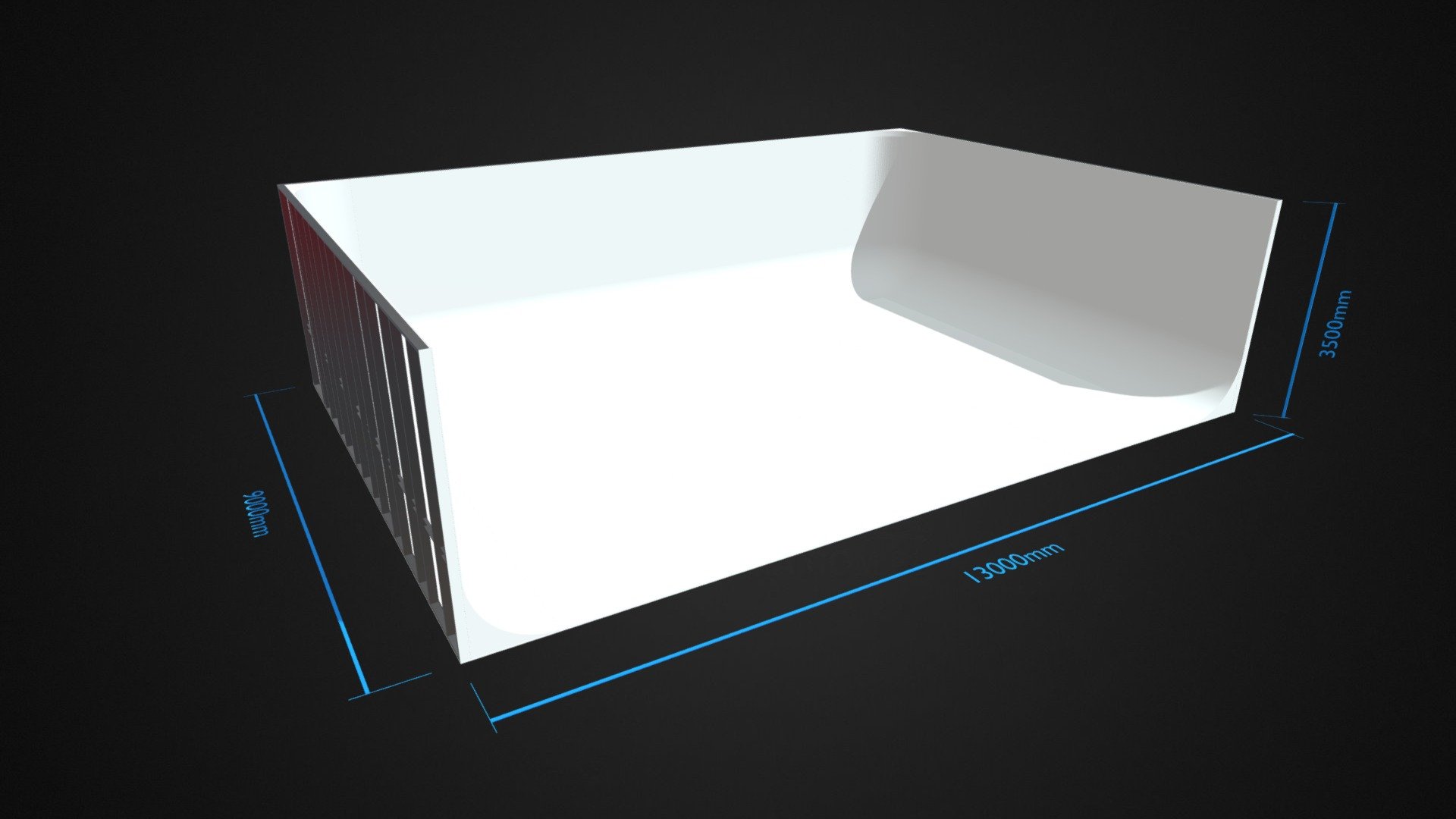 Cyc Wall U-shape 9x13x3,5m Slovakia / Martin - 3D model by blaisedesign ...