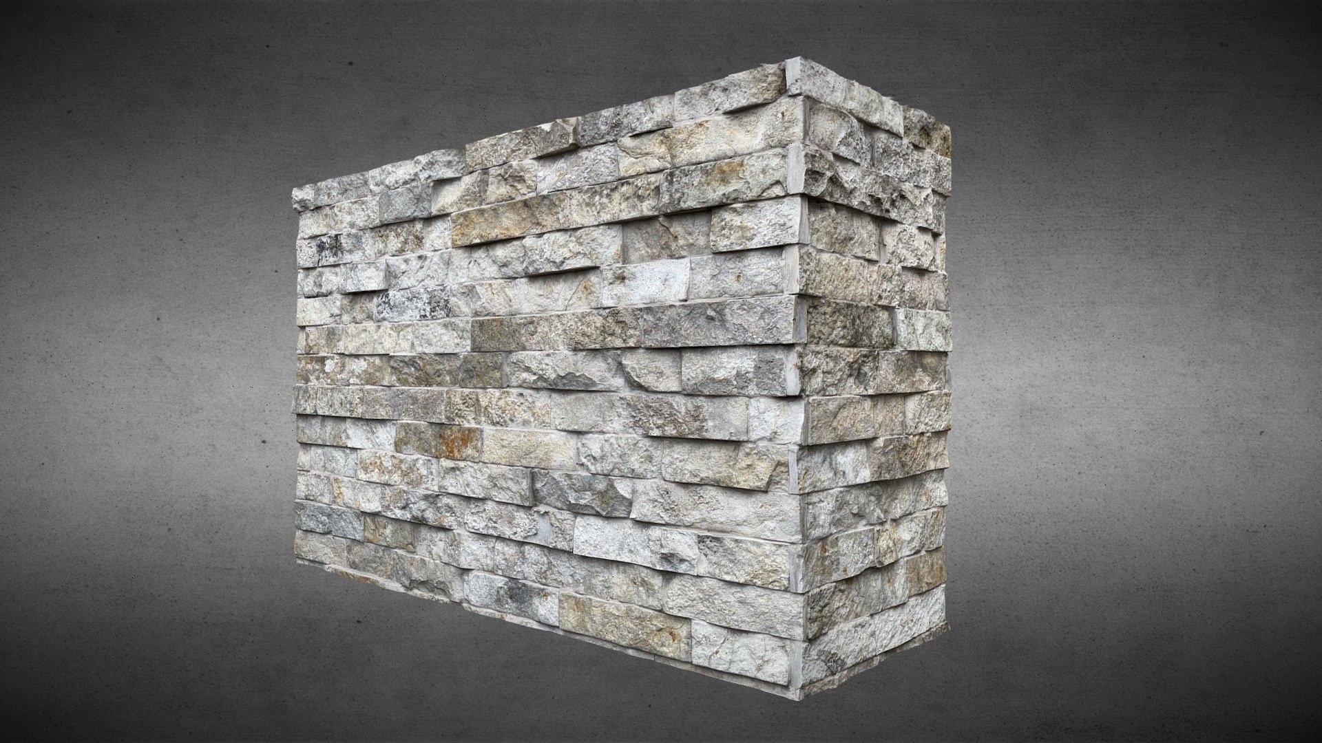 Stone Wall (Raw Model) - 3D model by Arhidrona [7238504] - Sketchfab