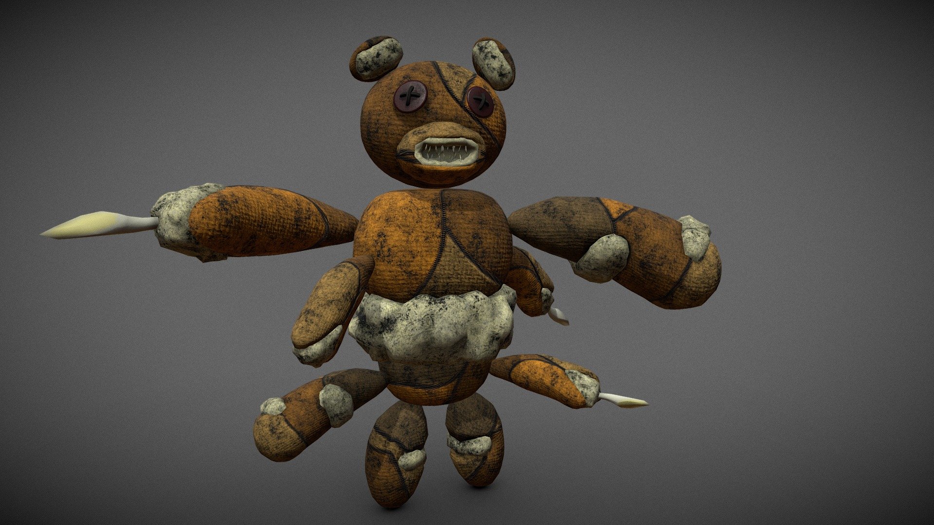 Teddy Bear Golem - 3D model by Kai Kempster (@kem22000151) [723a8d4 ...