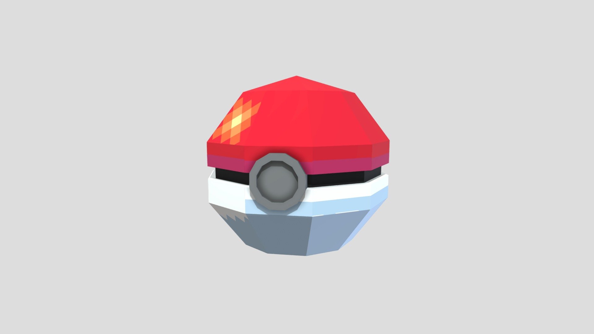 Pokeball 3d Minecraft Printable Poke Ball Free 3D Model | CGTrader