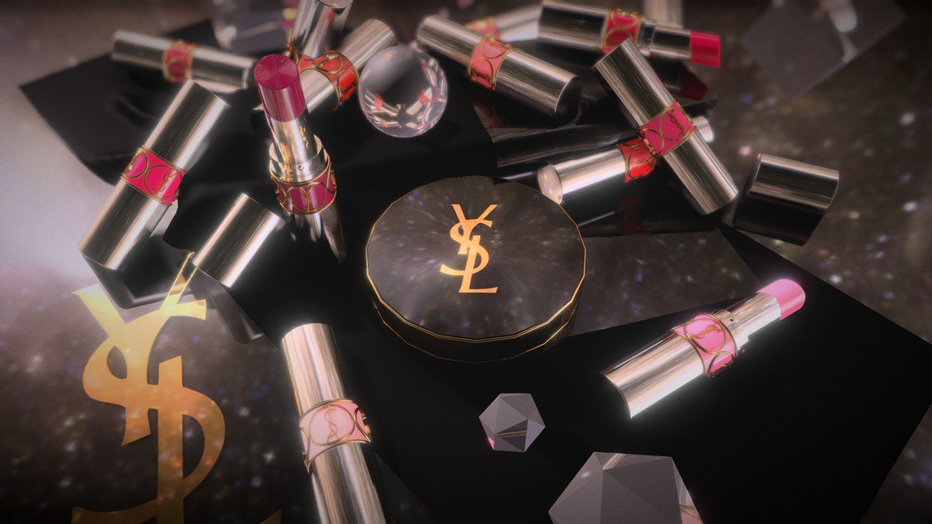 Cosmetics_YSL - 3D model by ELMe (@elme613) [723e31f] - Sketchfab