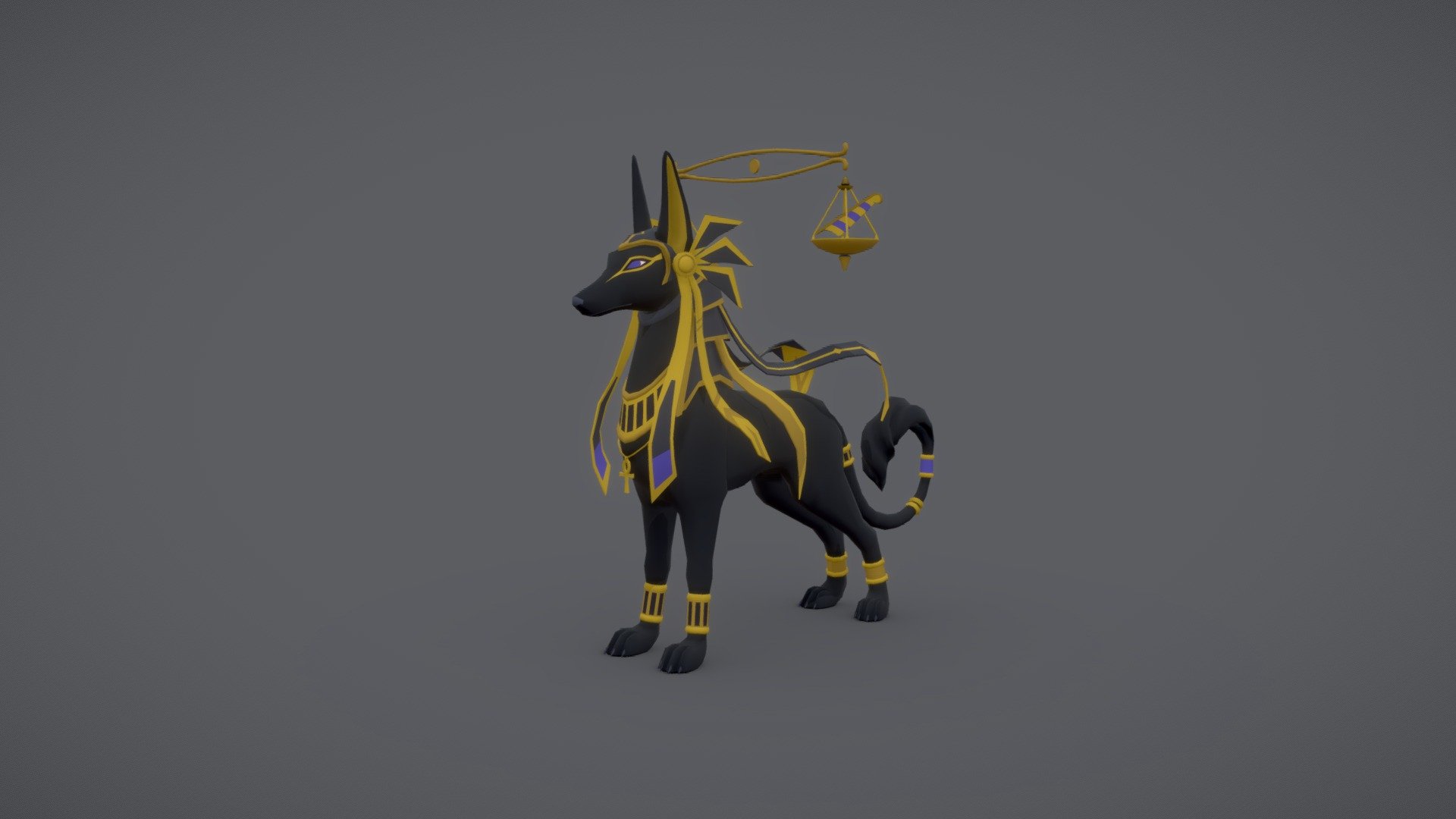 Coursework - Anubis v.2 (without lineart) - 3D model by JarviTiralin ...