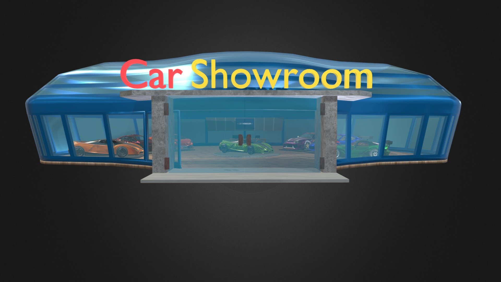 Car Showroom - 3D model by zaidi40621 (@xaidi40621) [723f7dd] - Sketchfab