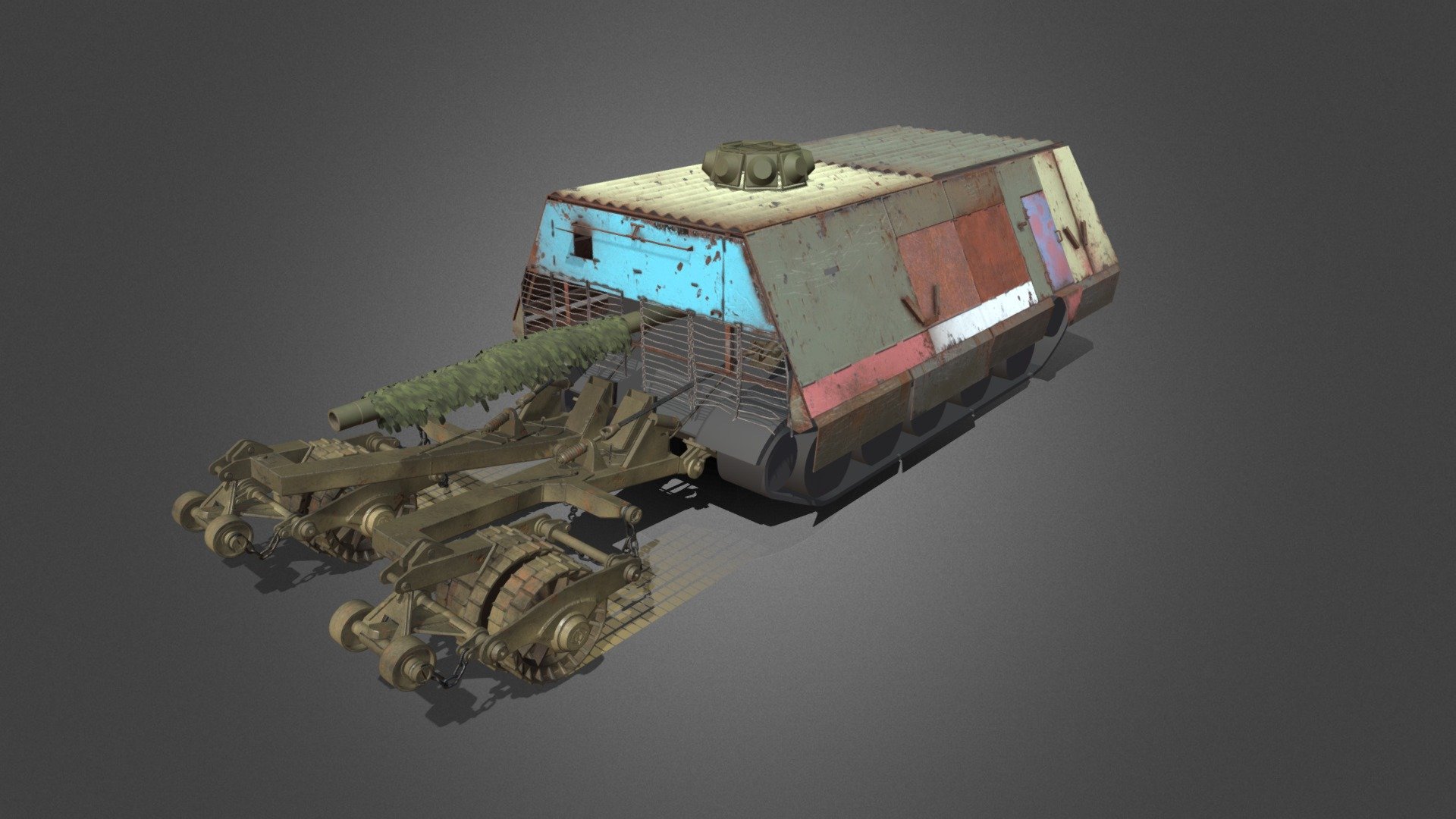Russian Turtle Tank - Tsar Mangal - Buy Royalty Free 3D model by H1min ...