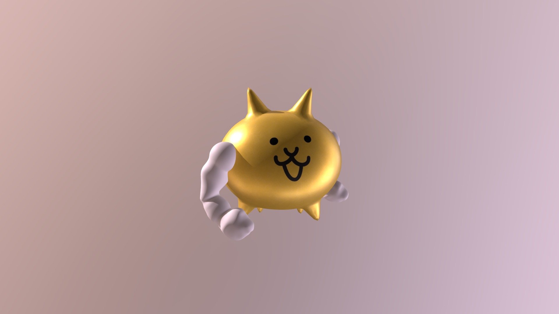 Gold Macho Cat - 3D model by Cheng Yi Tsai (@qq4142434) [7243770 ...