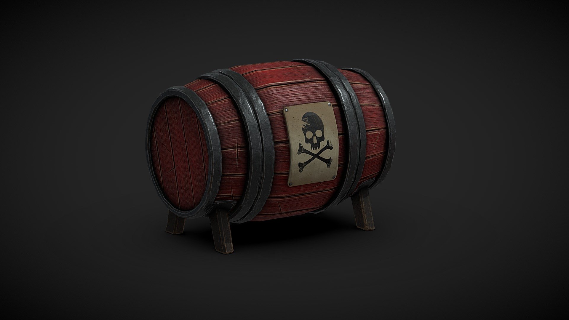 Red Barrel - 3D model by Shedmon [7247450] - Sketchfab