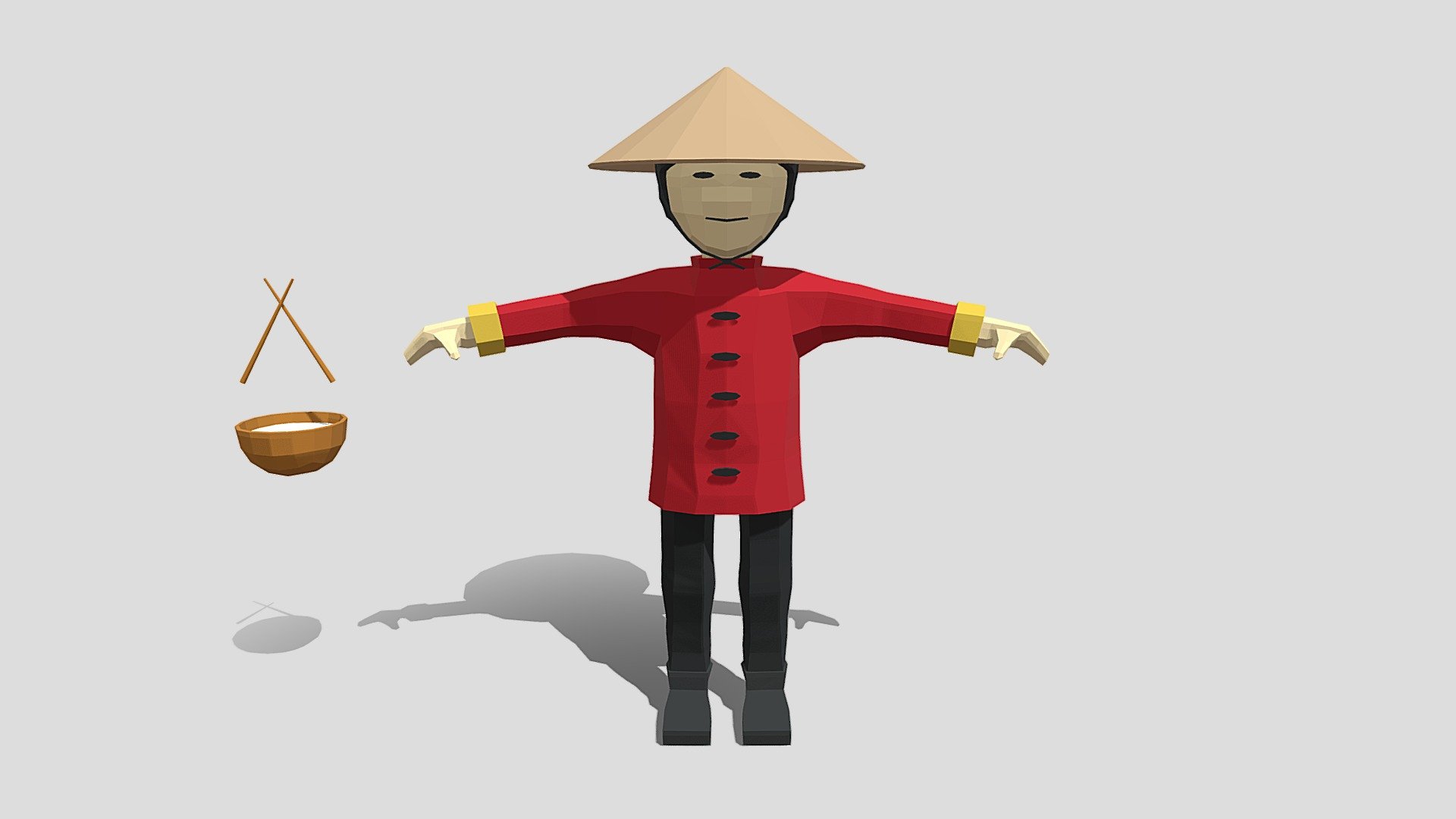 Low Poly Cartoon Chinese Man - Buy Royalty Free 3D model by chroma3d ...