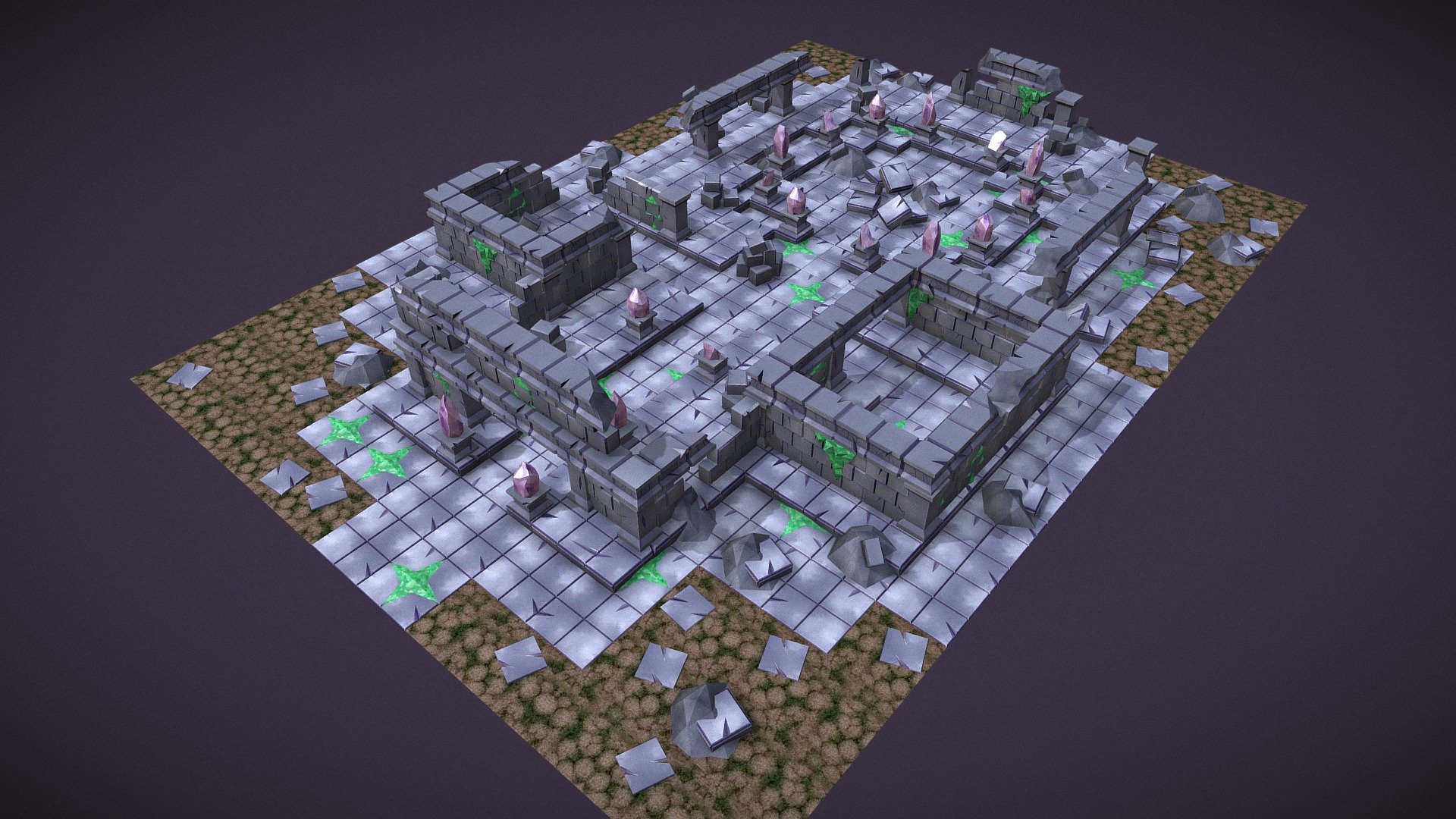 Mysterious Ancient Ruins Scene Model - 3D model by mini_cooper [724ed0f ...