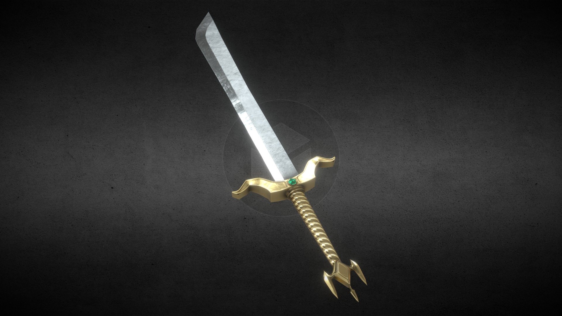 Lowpoly Fantasy Sword (based on Maria K. art) - 3D model by Sir Erdees ...