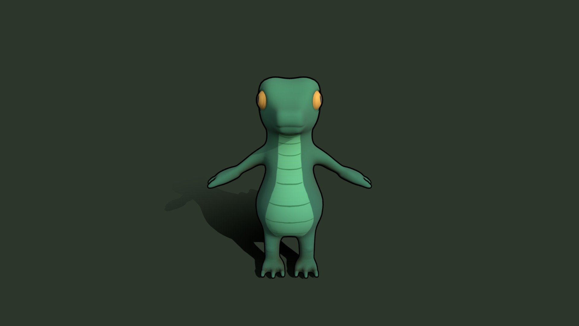 stylized Crocodile - 3D model by nonooooooo [725d096] - Sketchfab