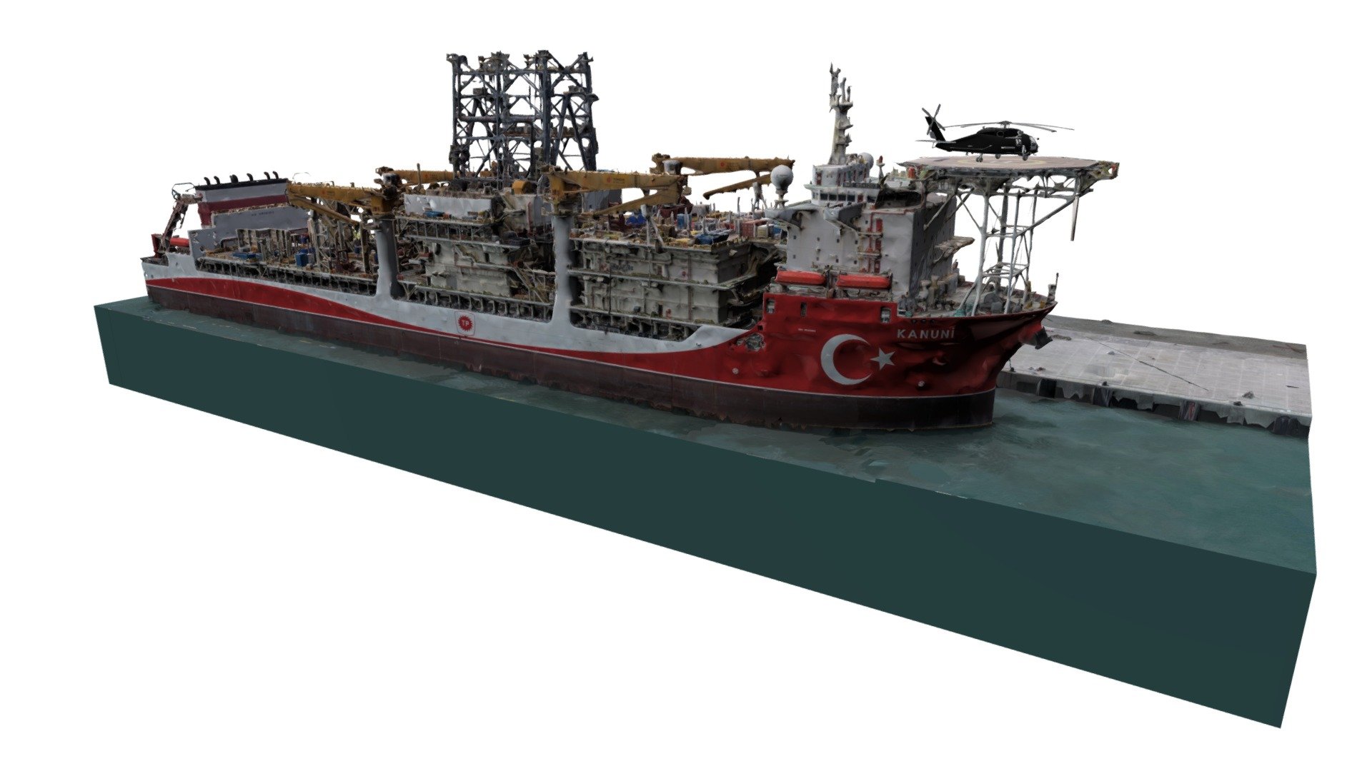 Offshore Drilling Ship Kanuni IMO: 9541203 - 3D model by Şevki ÜNAL ...