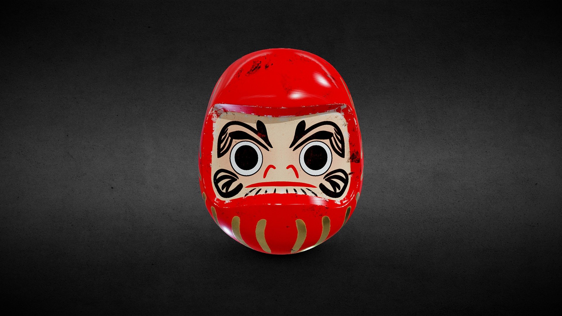 Daruma mask - 3D model by icestylecg [72612ff] - Sketchfab