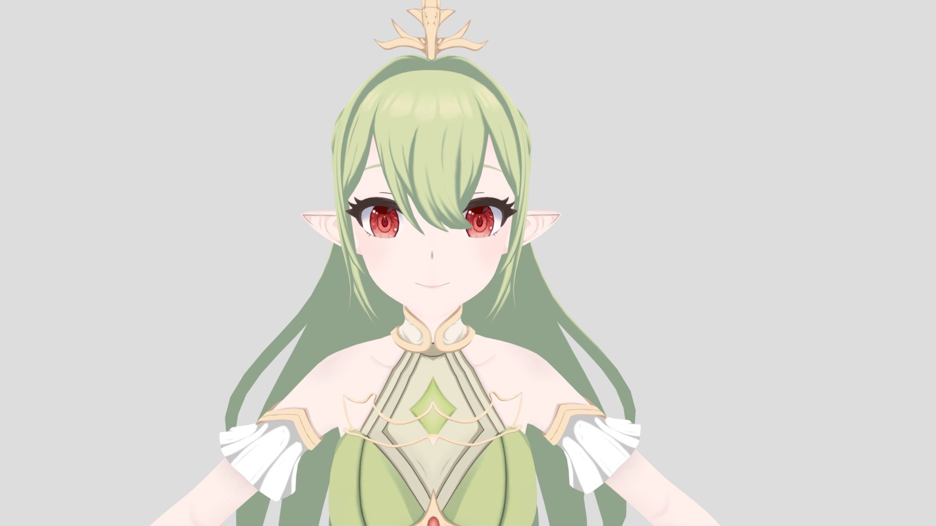 Anime Elf Girl (VRChat Avatar) - Download Free 3D model by Memazhedm ...
