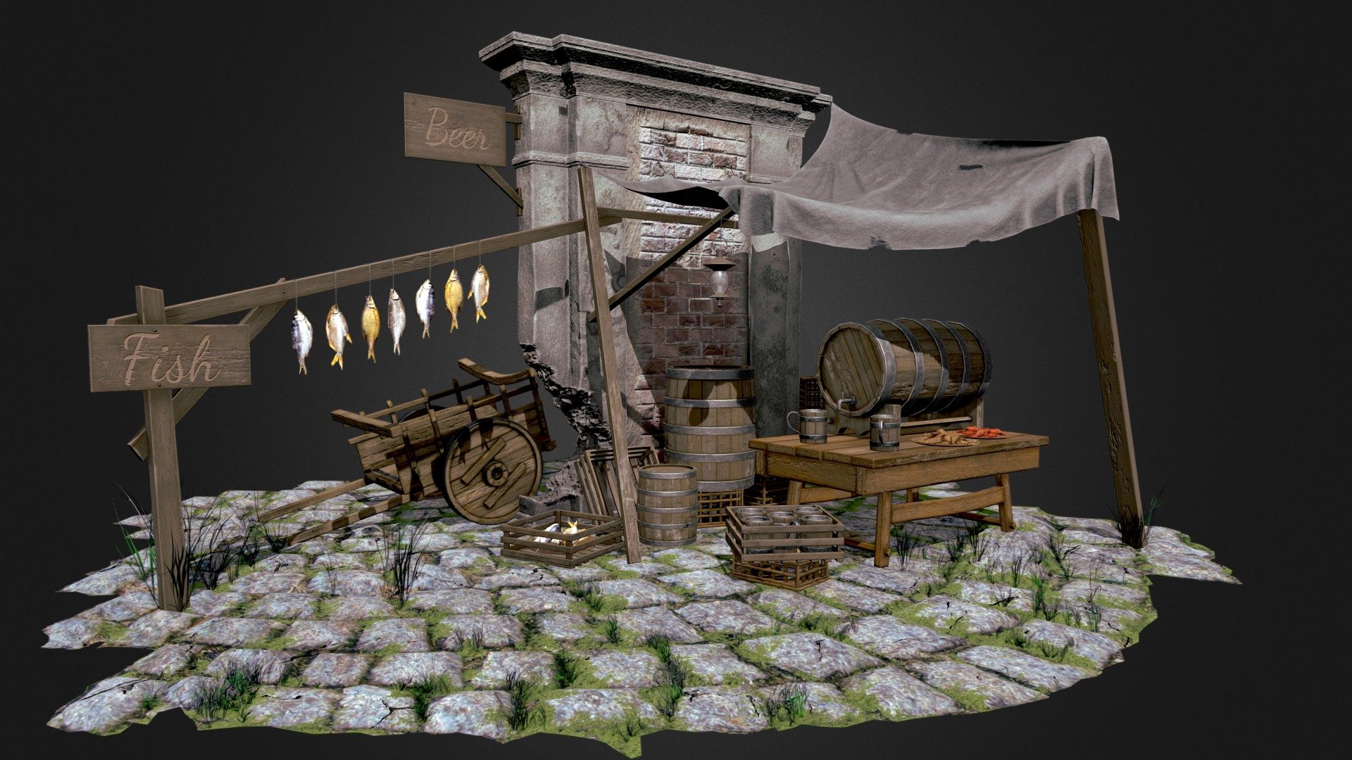 Market - 3D model by centaurus21 [7264fc9] - Sketchfab