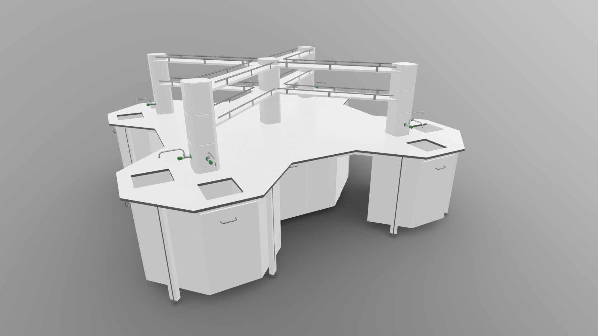 Hexagon Sicence Lab Table - Download Free 3D model by hakangztk ...