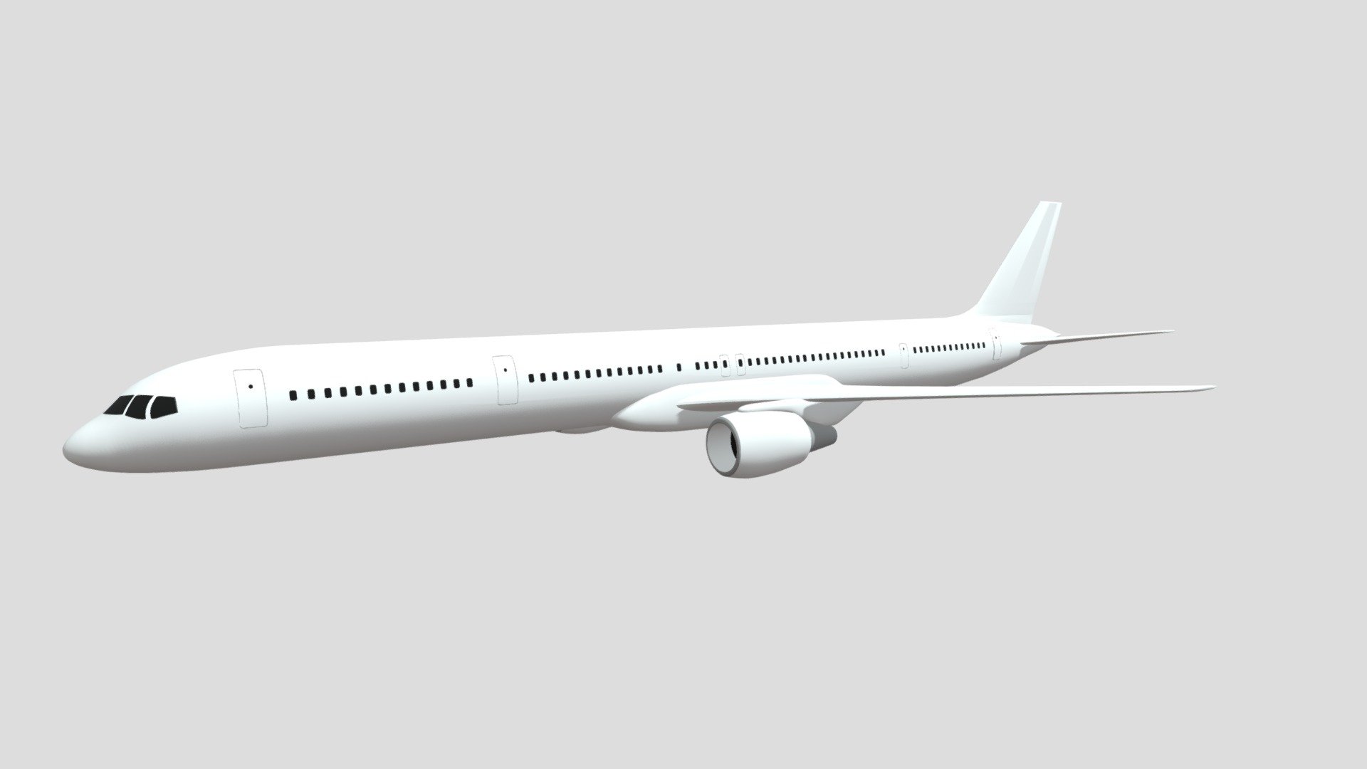 Boeing 757-300 white (PW2000) - Download Free 3D model by LucasSS ...
