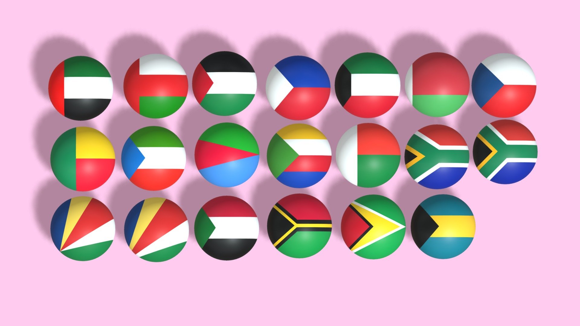 Flag Of Ball Collection 7 - Buy Royalty Free 3D model by Philip Storm ...
