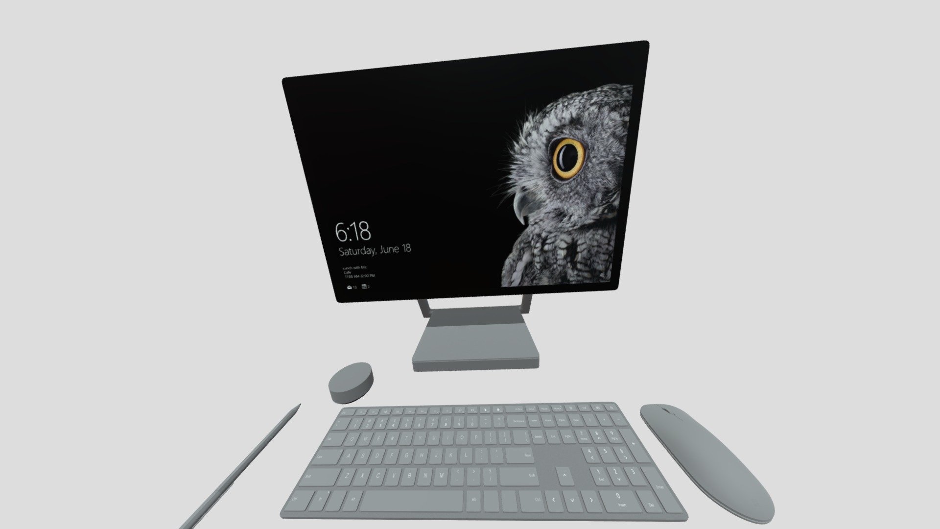 Cartoon 3d Computer With keyboard and mouse - Download Free 3D model by ...