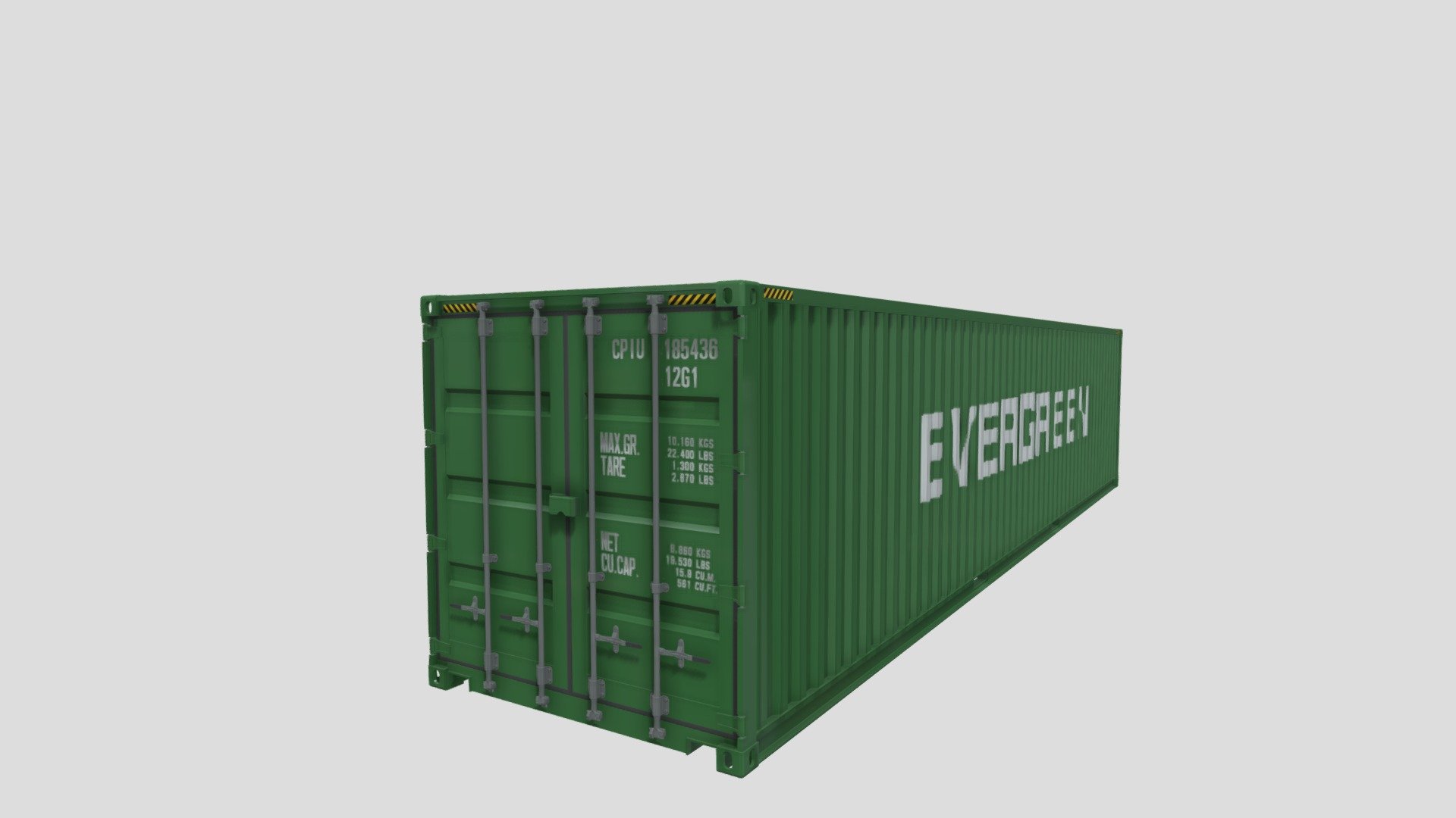 Shipping Container Evergreen - Buy Royalty Free 3D model by ...