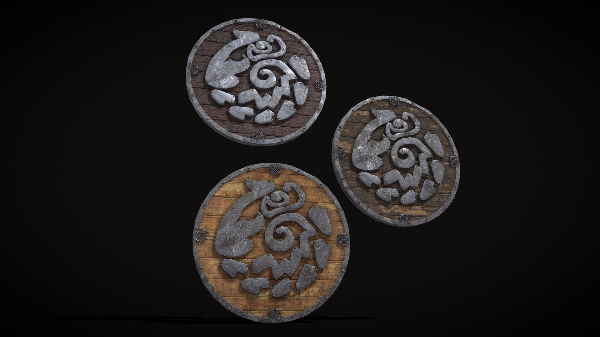 Nordic Wild Steed Shield - Buy Royalty Free 3D model by ...