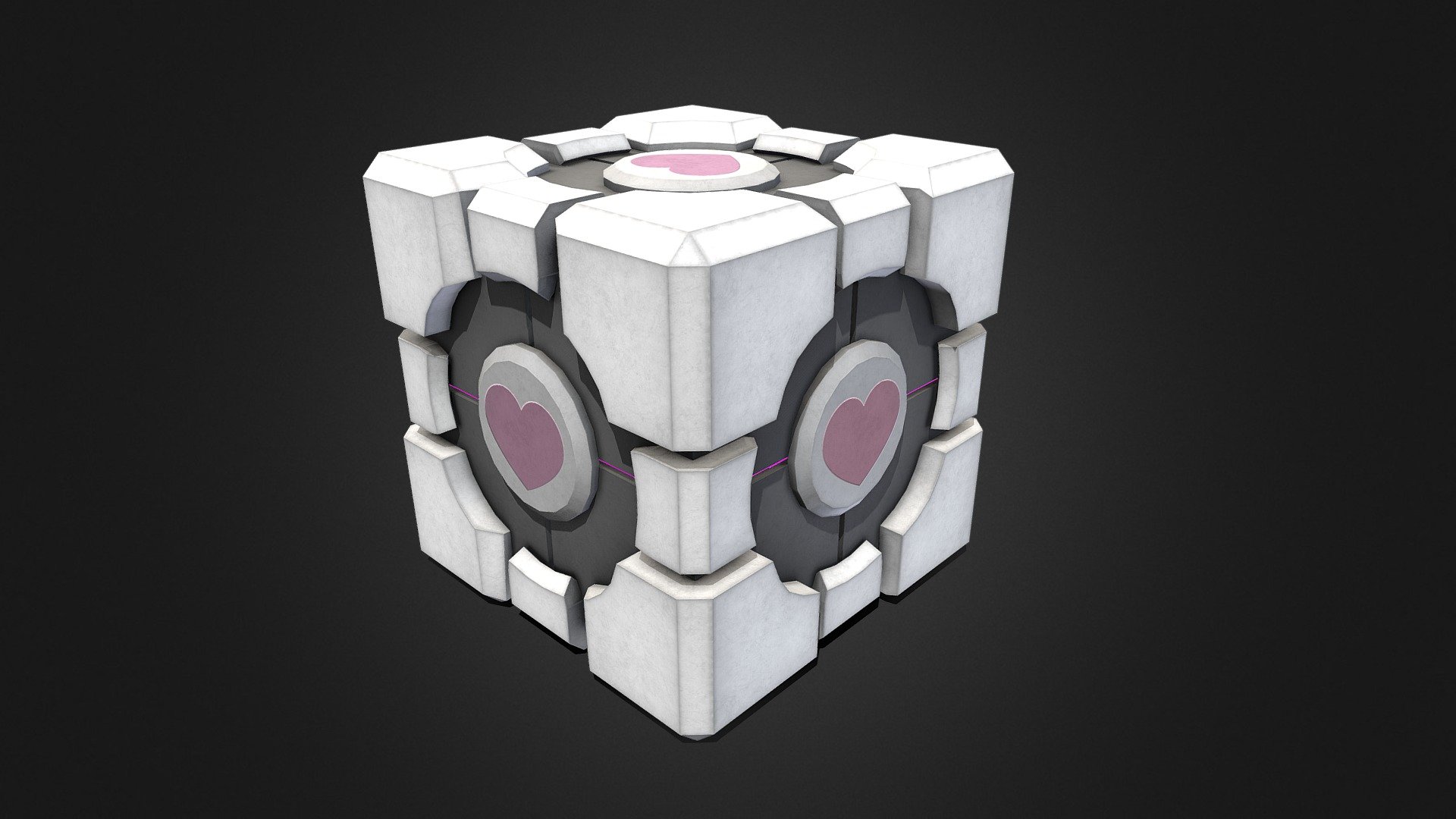 Companion Cube - Portal FanModel - Download Free 3D model by ByapY [726e466] - Sketchfab