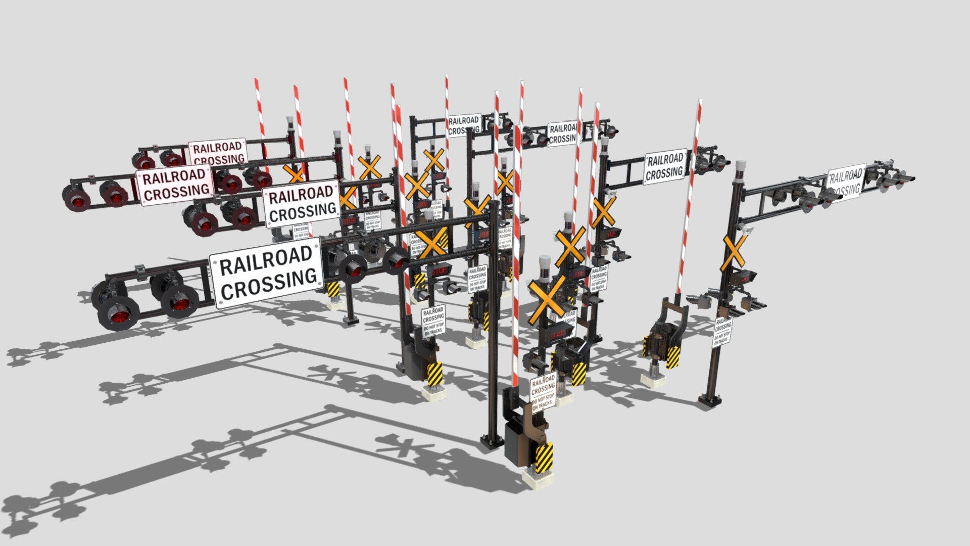 Sable Marten Railroad Grade Crossing Signals - 3D model by ...