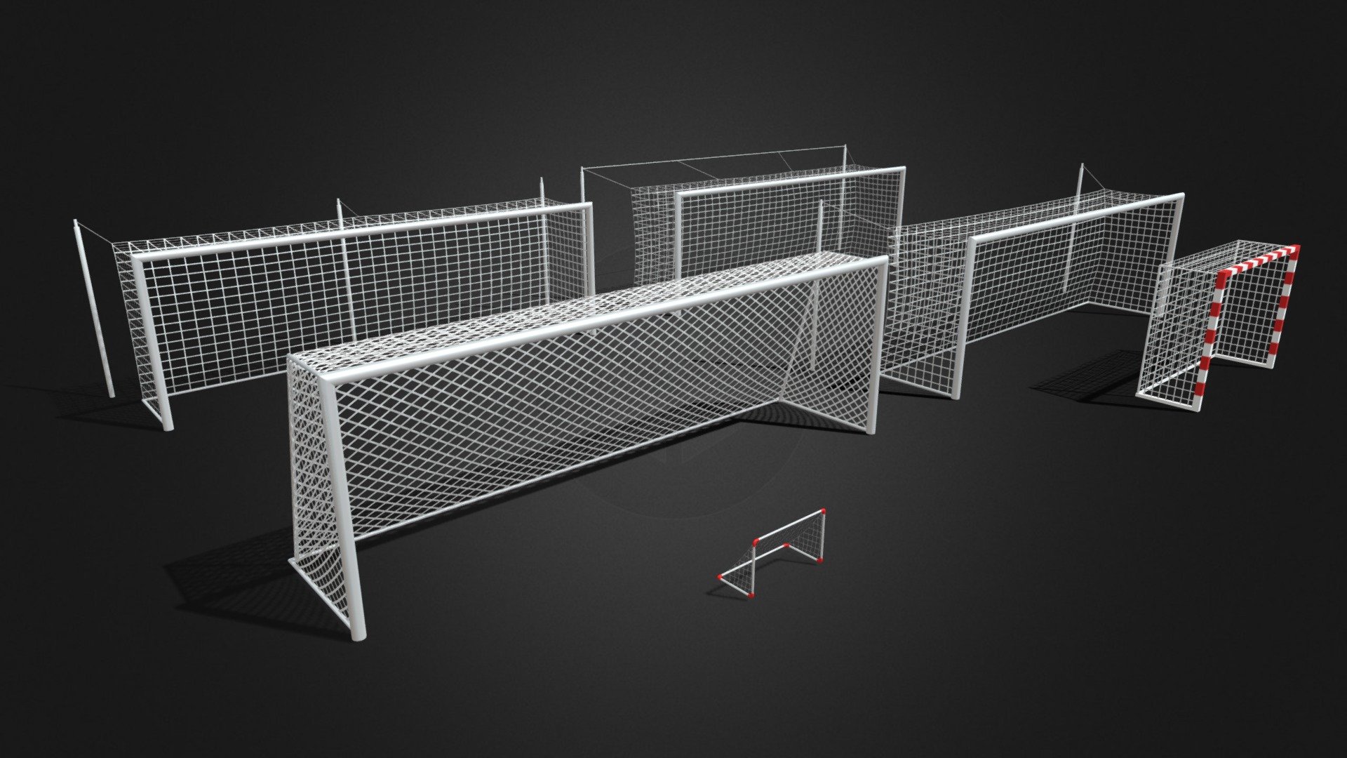 Football Goal Pack 3D - Buy Royalty Free 3D model by Shin Xiba 3D ...