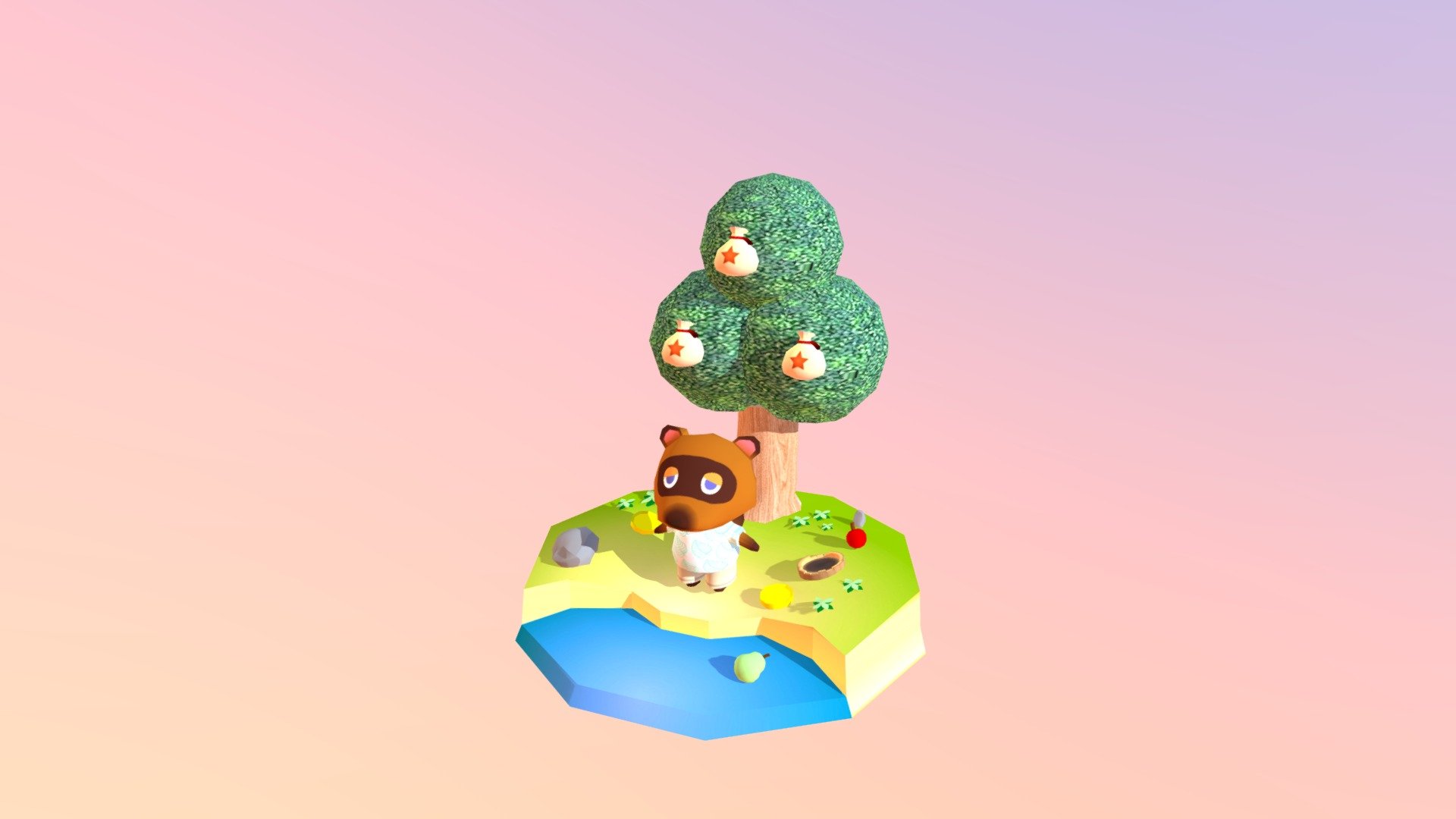 動物森友會 狸克 Tom Nook From Animal Crossing - 3D model by Sienna Chen ...