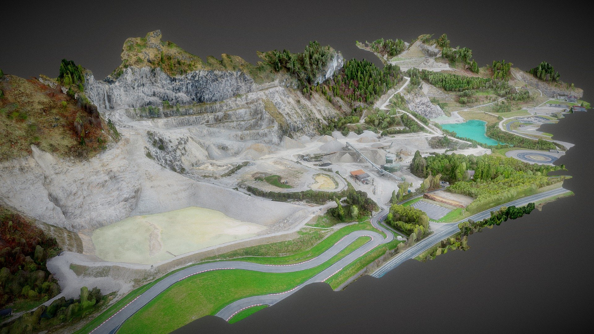 Drone Scan: Mountainside Mining Area - 3D model by TerraGrid ...