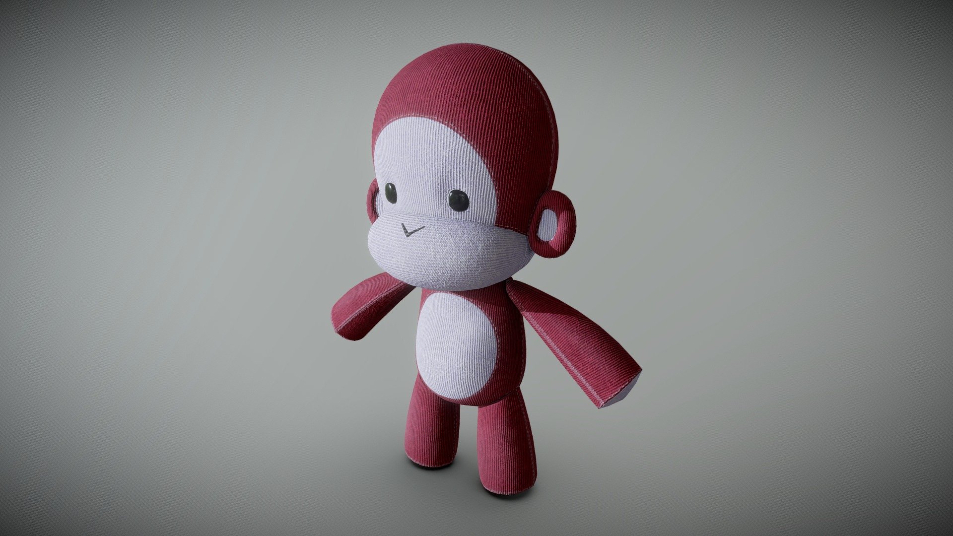 Plush monkey doll - 3D model by Ethernaut [727c7d2] - Sketchfab