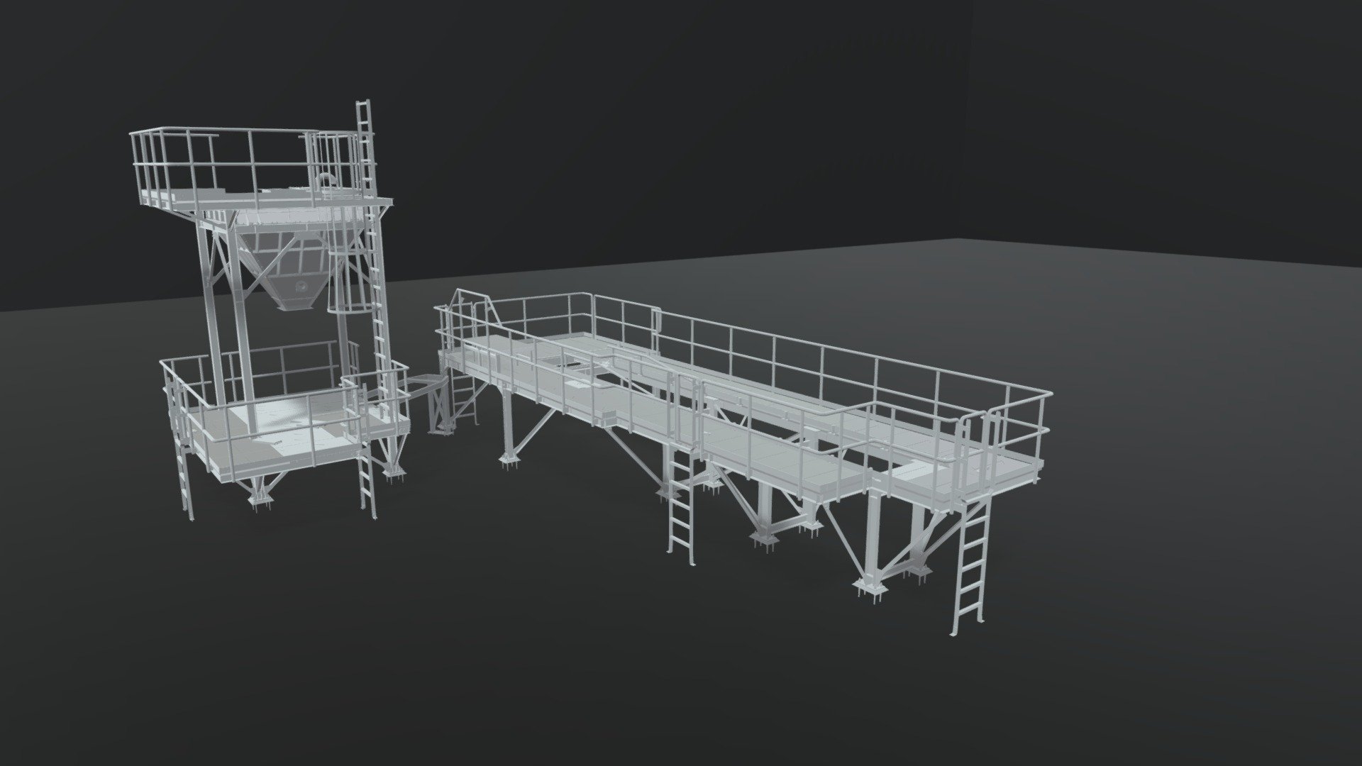 BULK MATERIAL HANDLING CONVEYORS FRAME - Download Free 3D model by ...