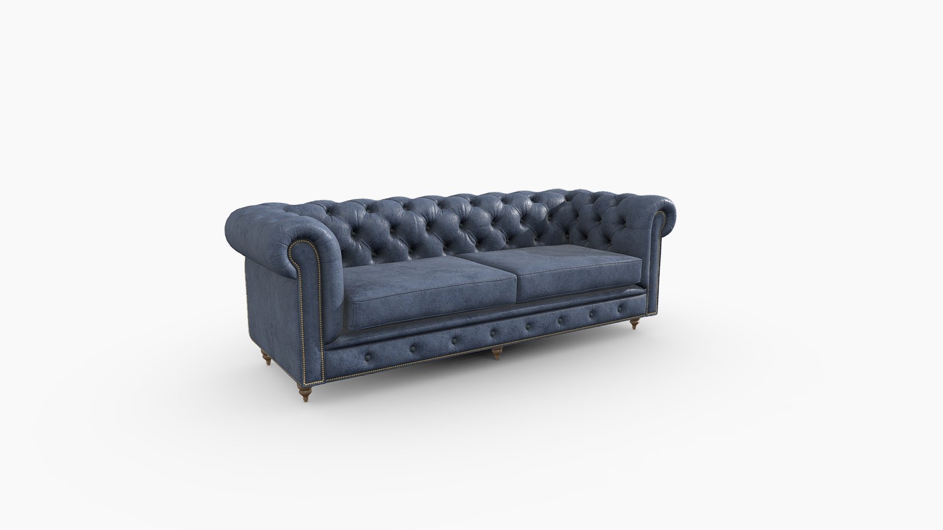 11705_SOFA CUERO 3PT CAPITONEADO AZUL - Buy Royalty Free 3D model by ...