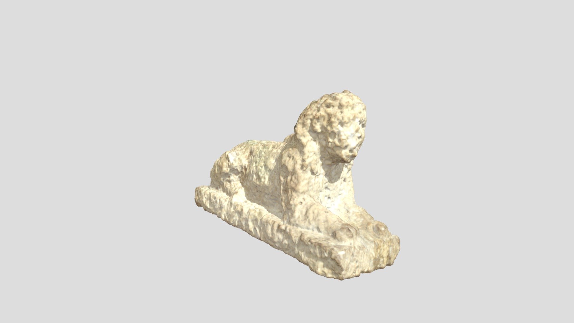 Fossiliferous Limestone Sphinx (VCU_3D_6644) - 3D model by Virtual Curation Lab ...