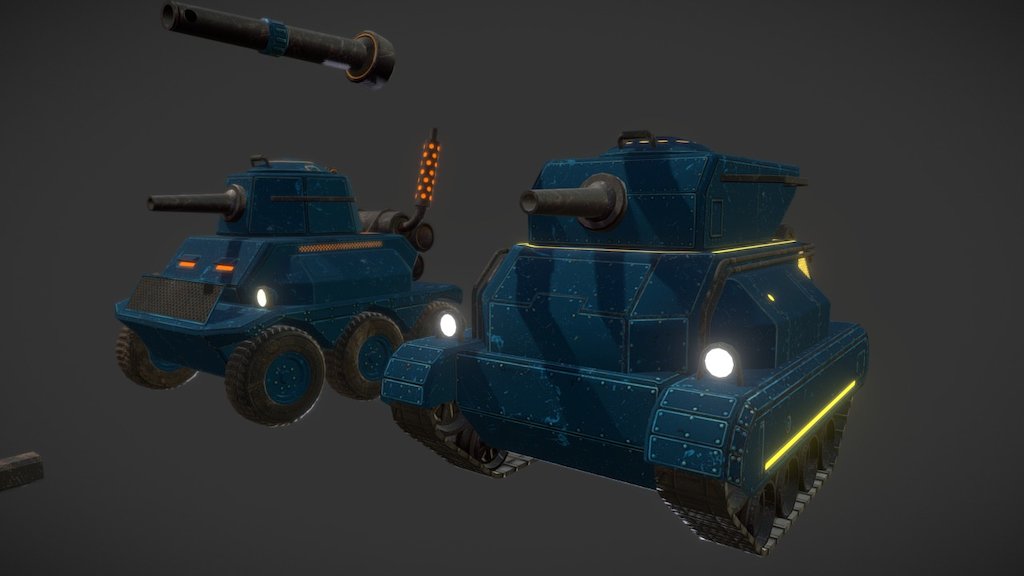 Game modular tank - 3D model by dimitrycarre [728650a] - Sketchfab